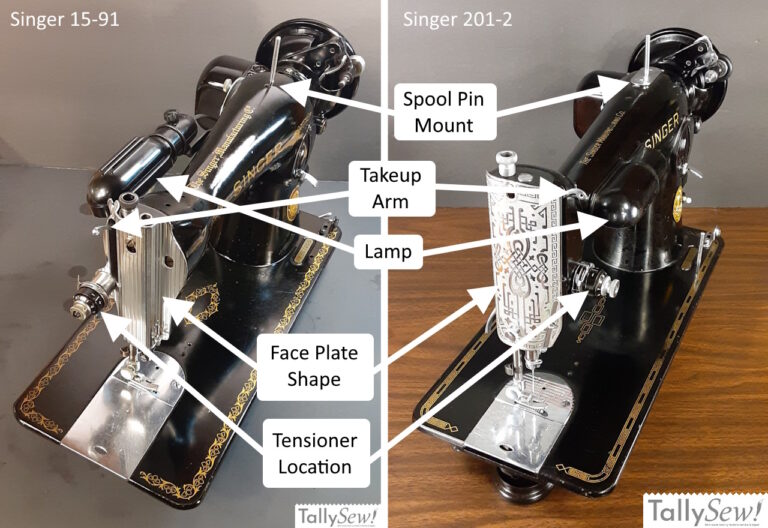 How can you tell the Singer models 15-91 and 201-2 apart? - Tally Sew LLC